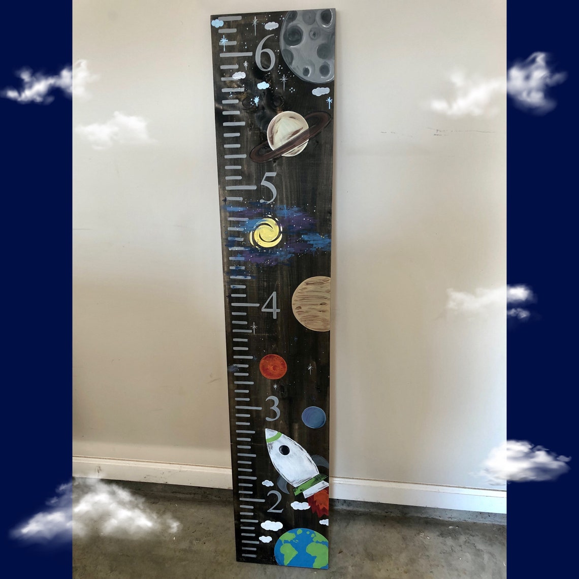Space Themed Growth Chart - Etsy