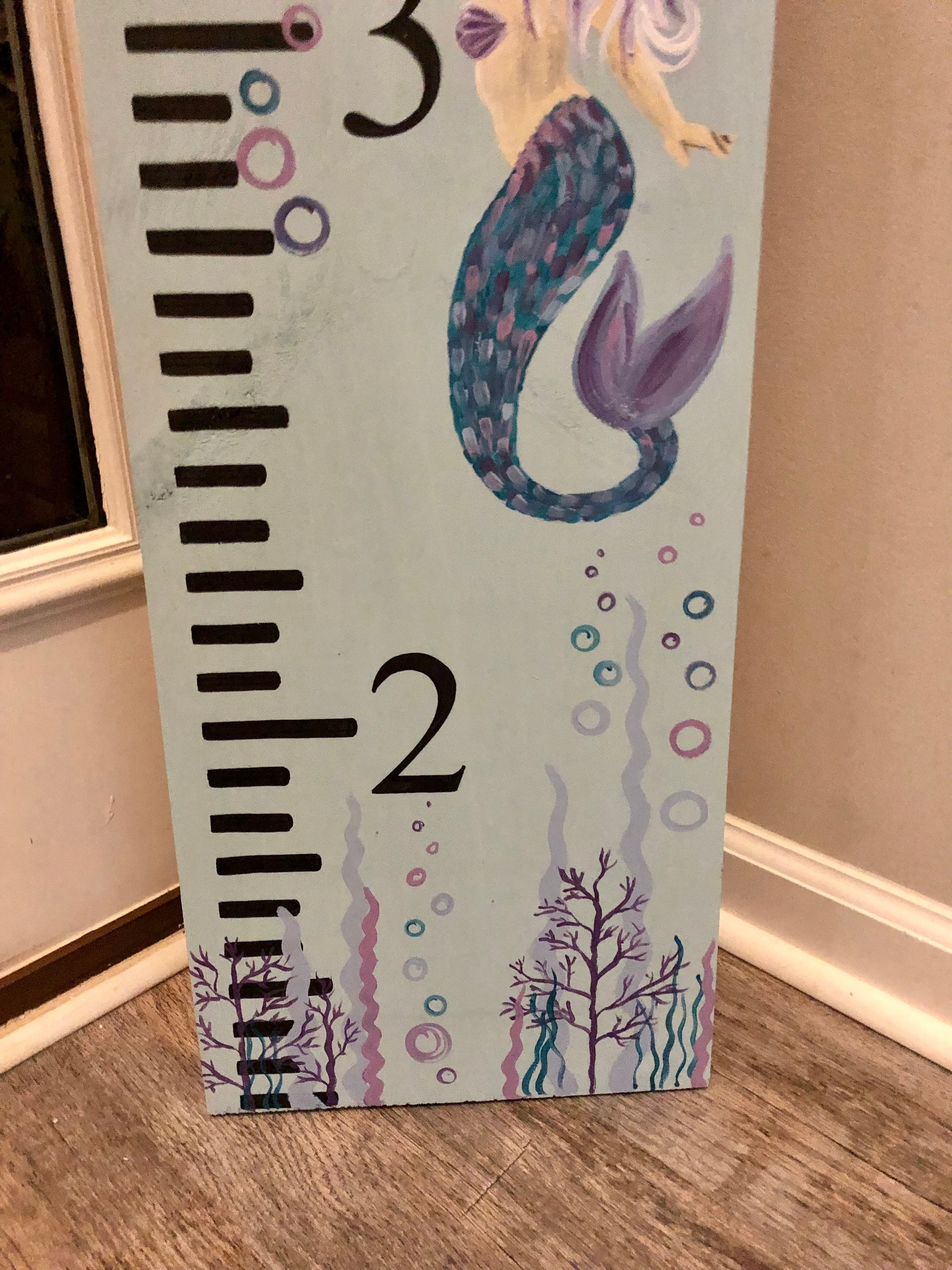 Mermaid Themed Growth Chart - Etsy