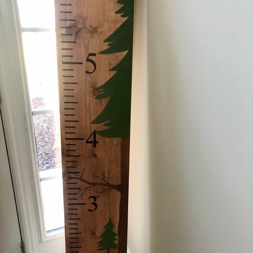 Growth Chart Woodland Nursery Growth Chart Ruler | Etsy
