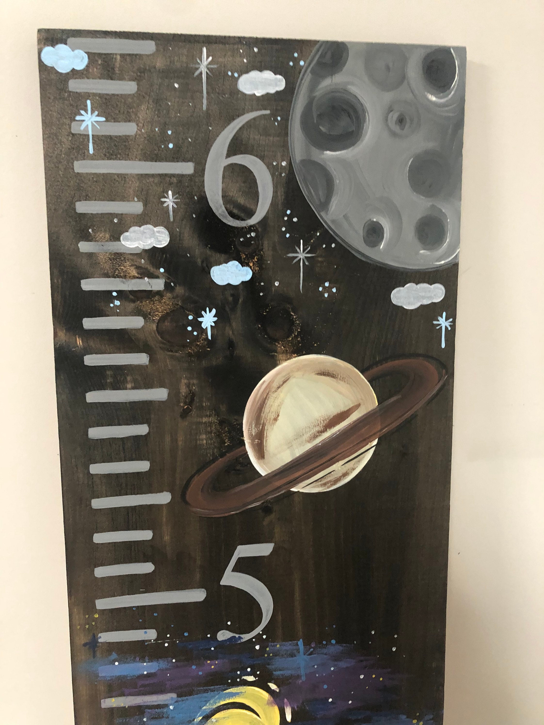 Space Themed Growth Chart - Etsy