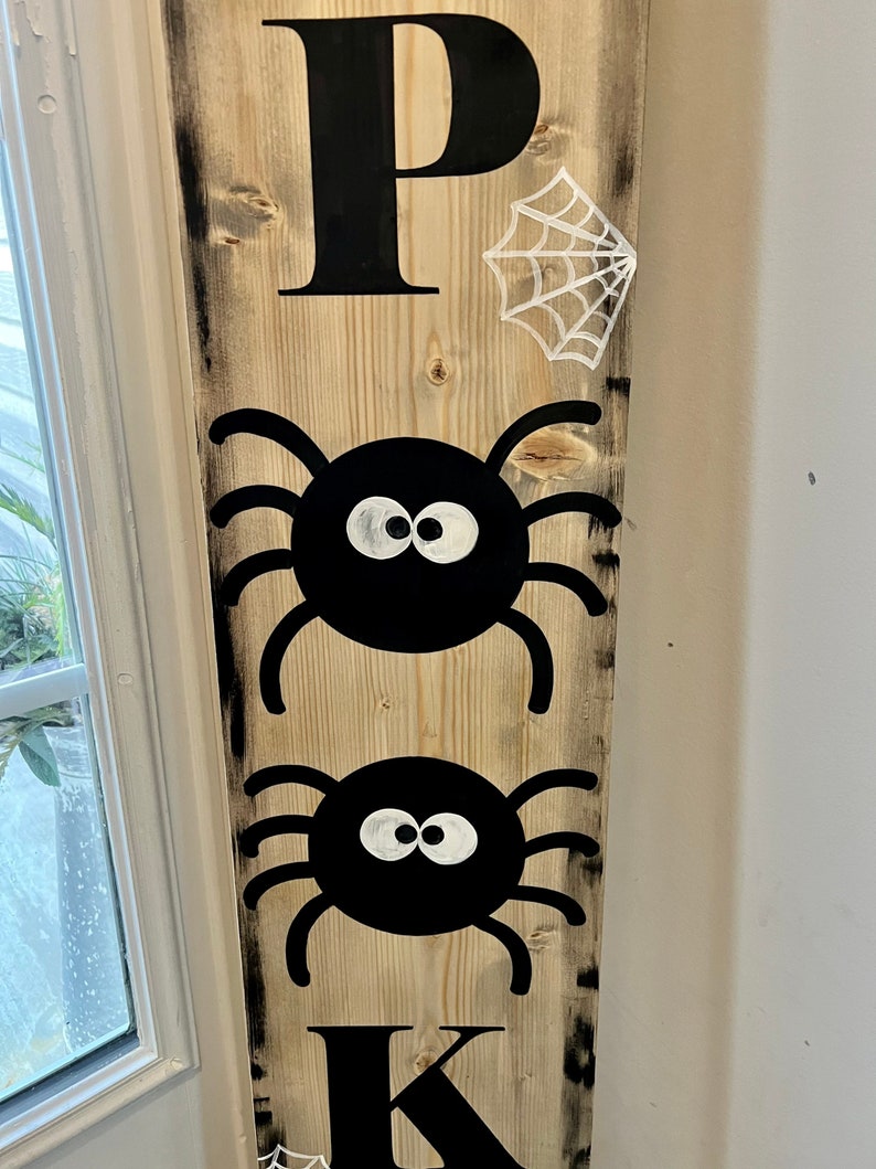 Spooky Spider Themed Halloween Front Porch Sign - Etsy