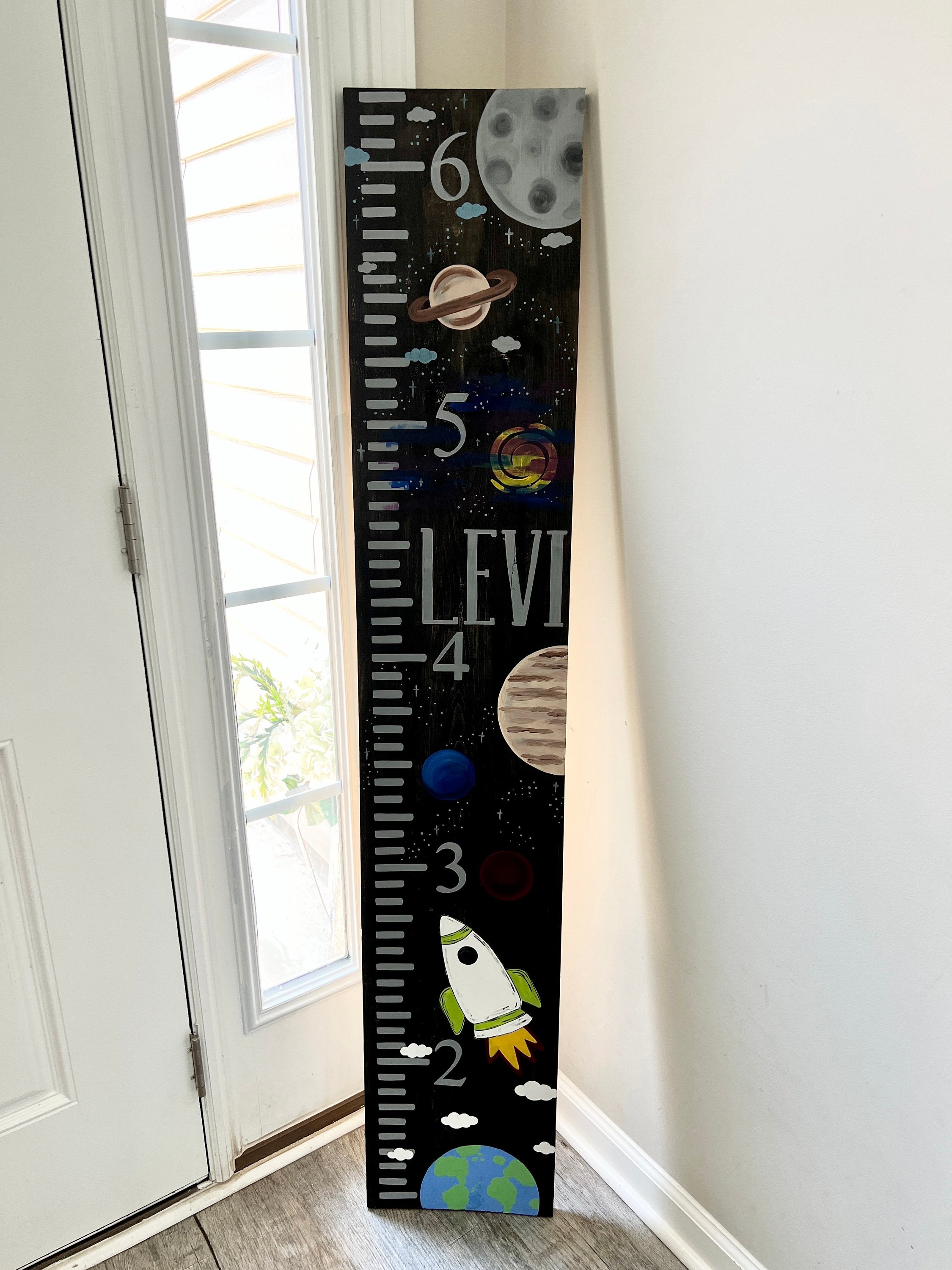 Space Themed Growth Chart - Etsy