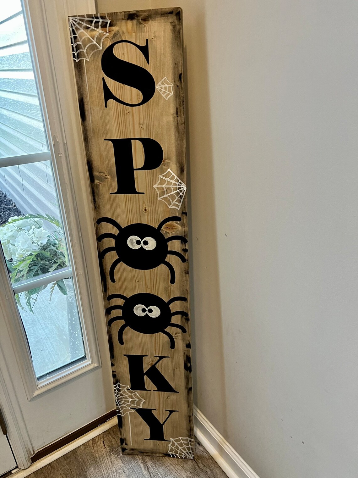Spooky Spider Themed Halloween Front Porch Sign - Etsy