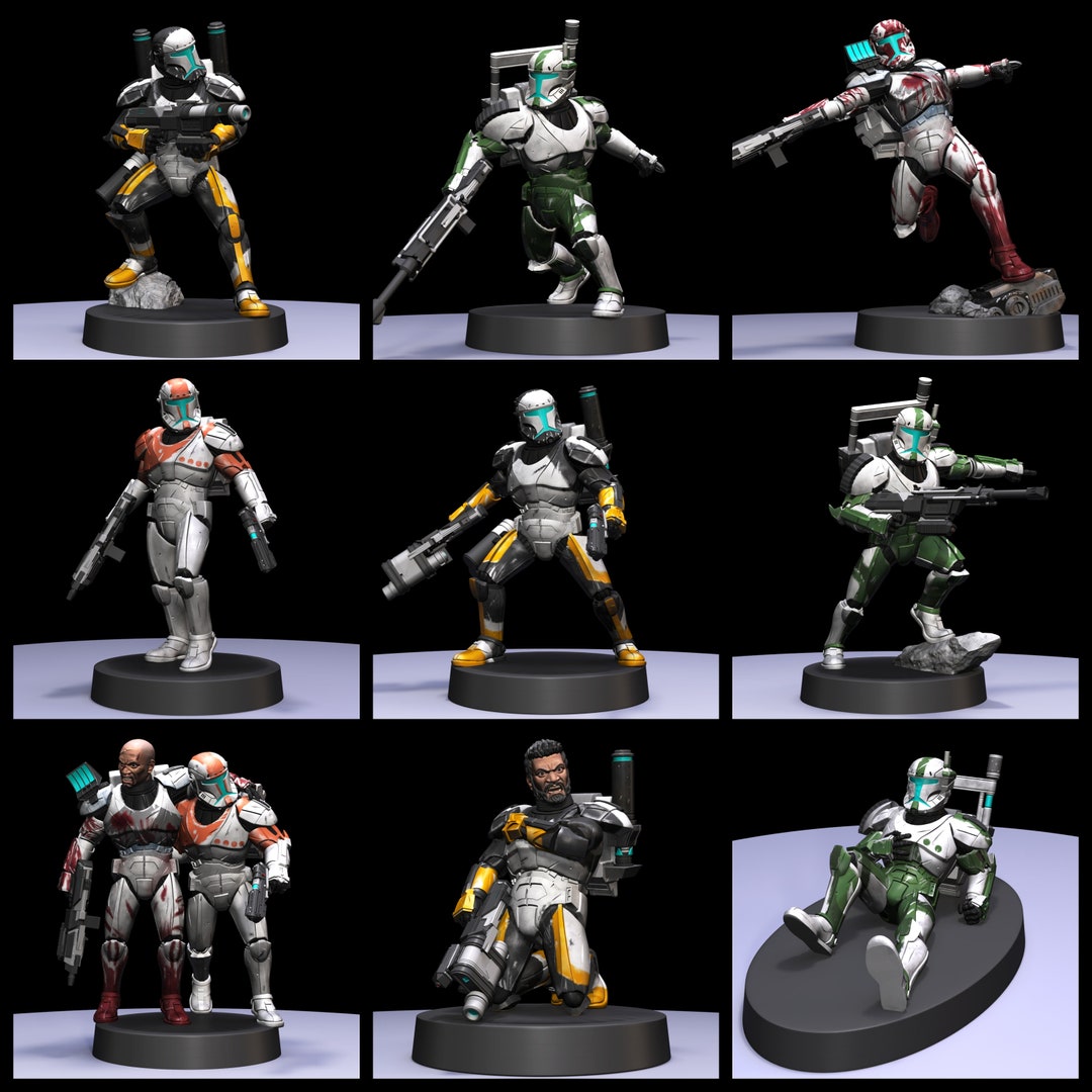 1:48 Scale Republic Commando Miniatures - 3D Print Files - Etsy