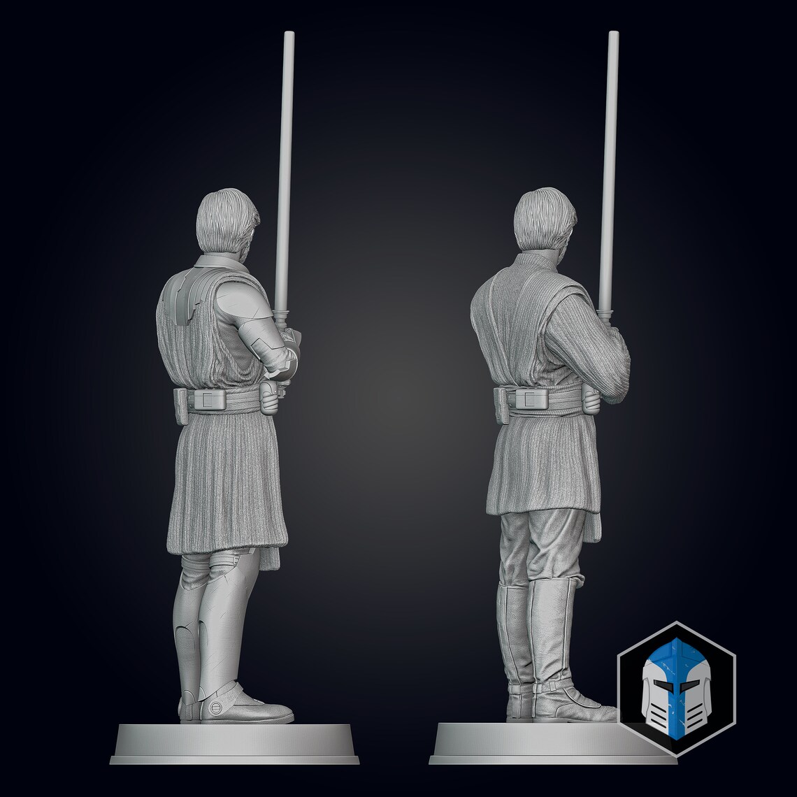 Obi-wan Kenobi Figurine Pose 3 3D Print Files - Etsy