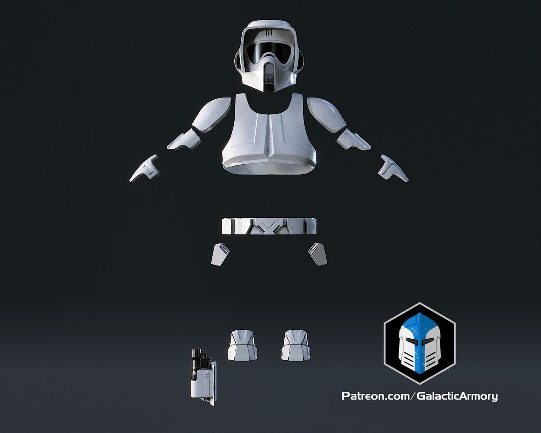 Scout Trooper Armor and Blaster - 3D Print Files - Etsy