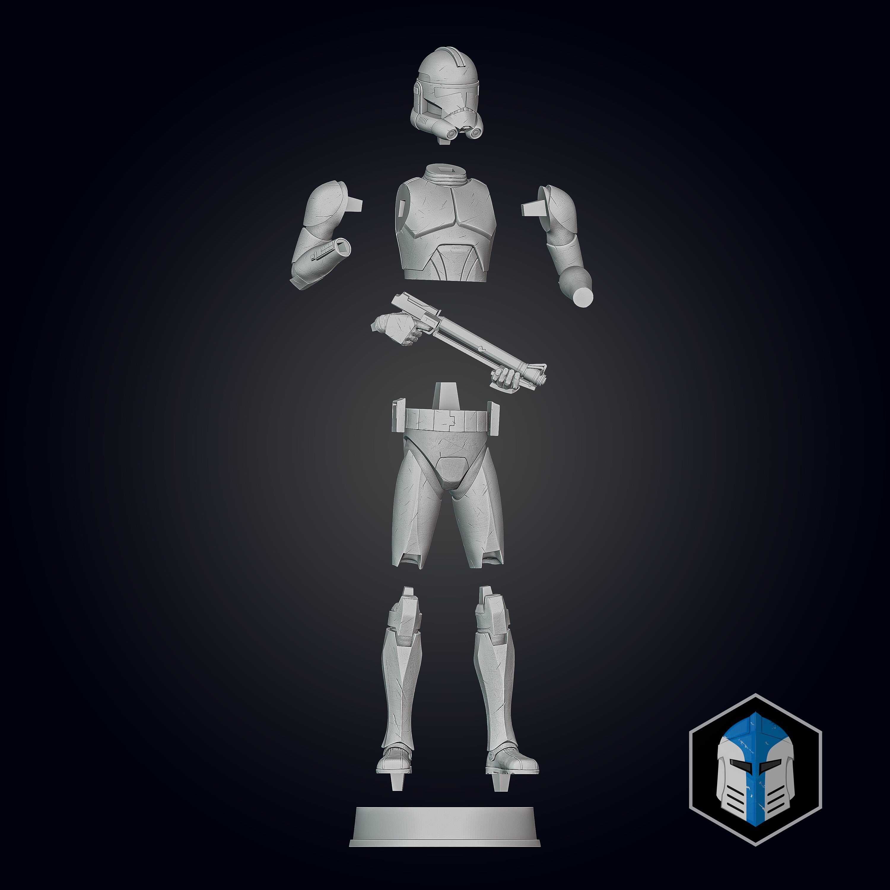 Animated Clone Trooper Figurine Pose 4 3D Print Files - Etsy