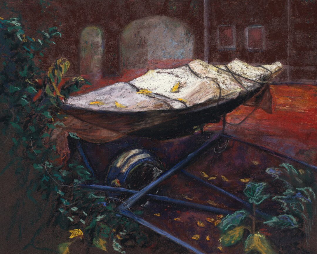 Cocoon. Original Soft Pastel Painting/drawing in a Modern Semi Abstract ...