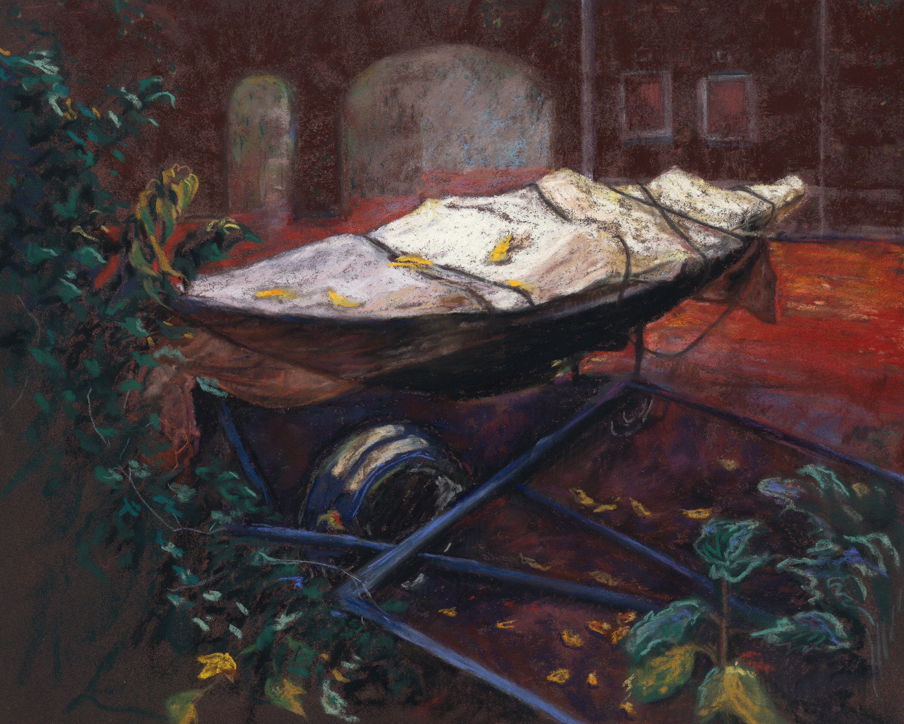 Cocoon. Original Soft Pastel Painting/drawing in a Modern Semi Abstract ...