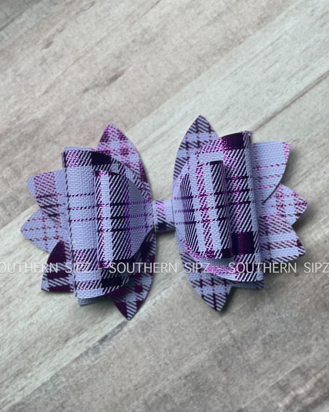 Purple Straw Bow, Straw Topper, Tumbler Bow, Purple Plaid Bow, Stanley ...