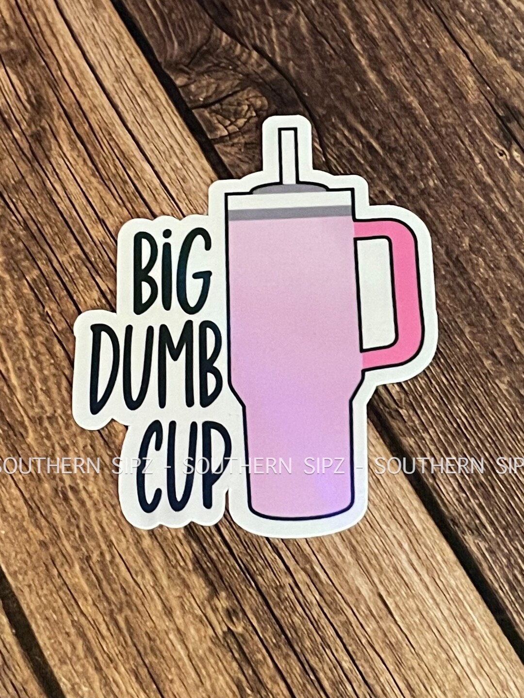 Big Dumb Cup Sticker: Winter Pink Stanley Tumbler Decal - Etsy