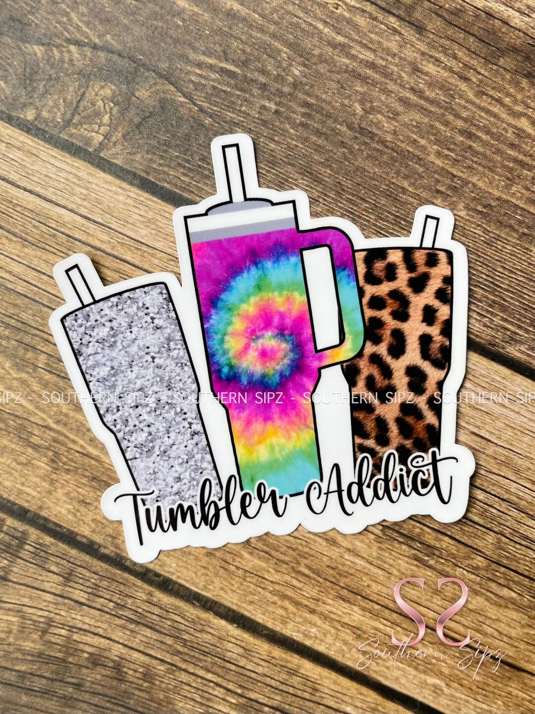 Tumbler Addict Sticker, Tumbler Sticker, Cup Sticker, Water Bottle ...