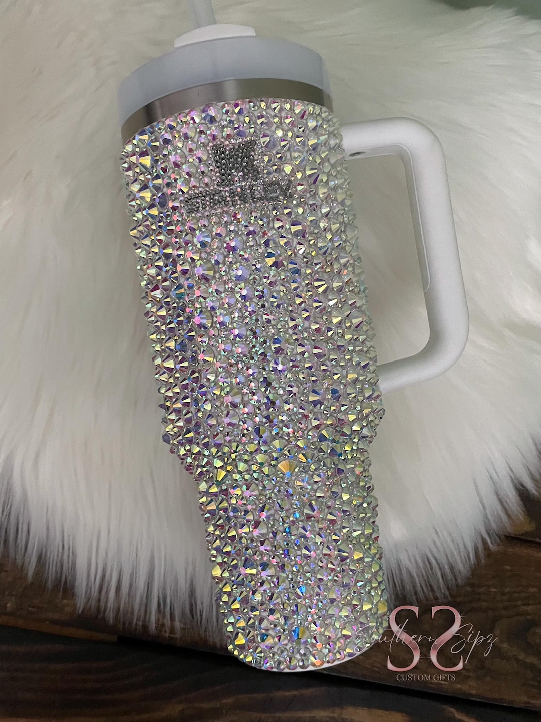 Blinged Stanley Tumbler: 40oz Rhinestone Quencher, Crystal AB - Etsy
