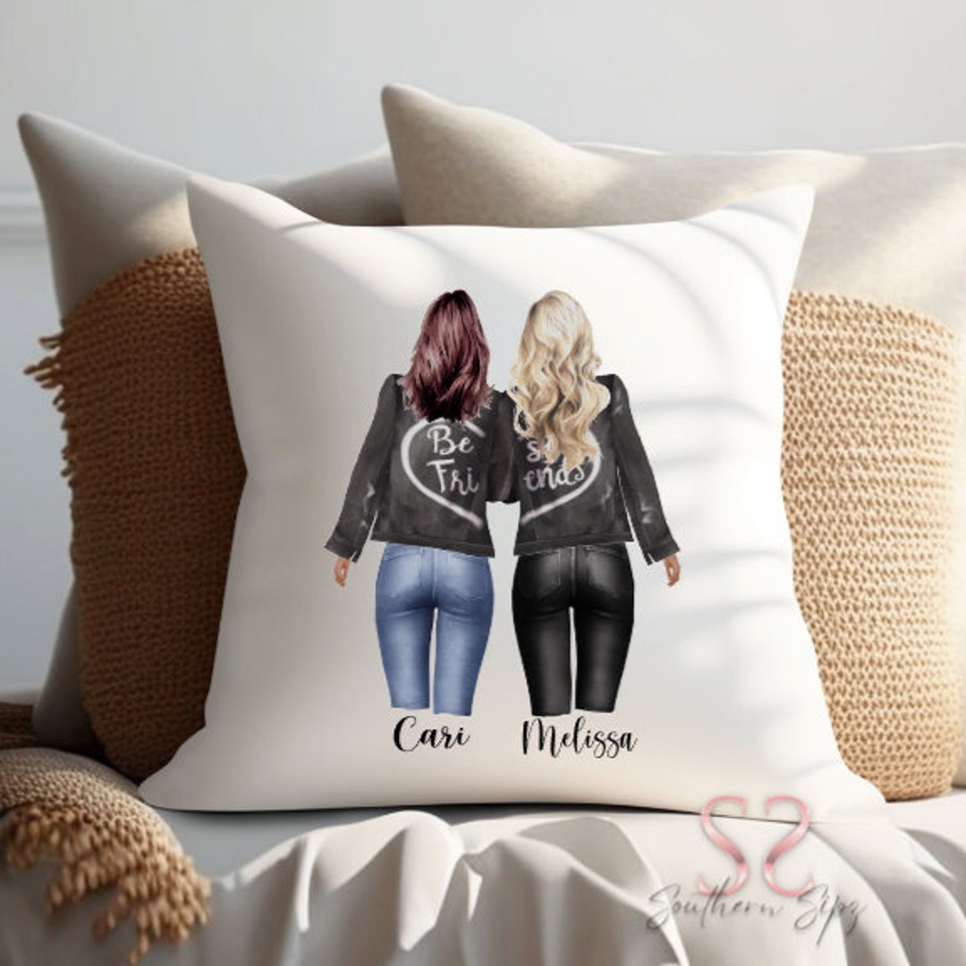 Christmas Gift, Custom Best Friend Pillow, Personalized Pillow, Throw ...