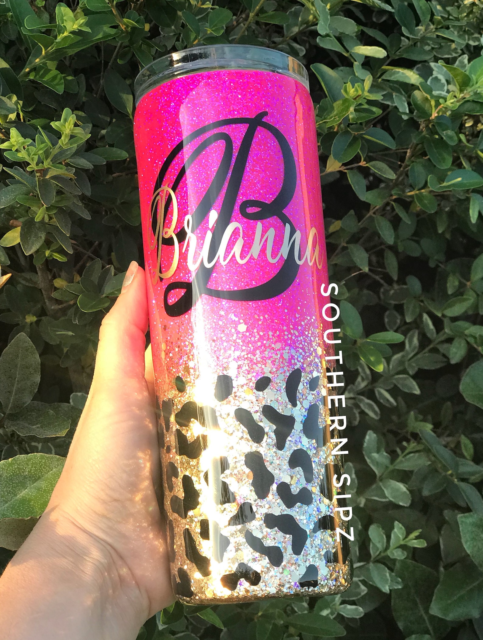 Neon Pink Cheetah Print Tumbler Leopard Print Tumbler Pink | Etsy