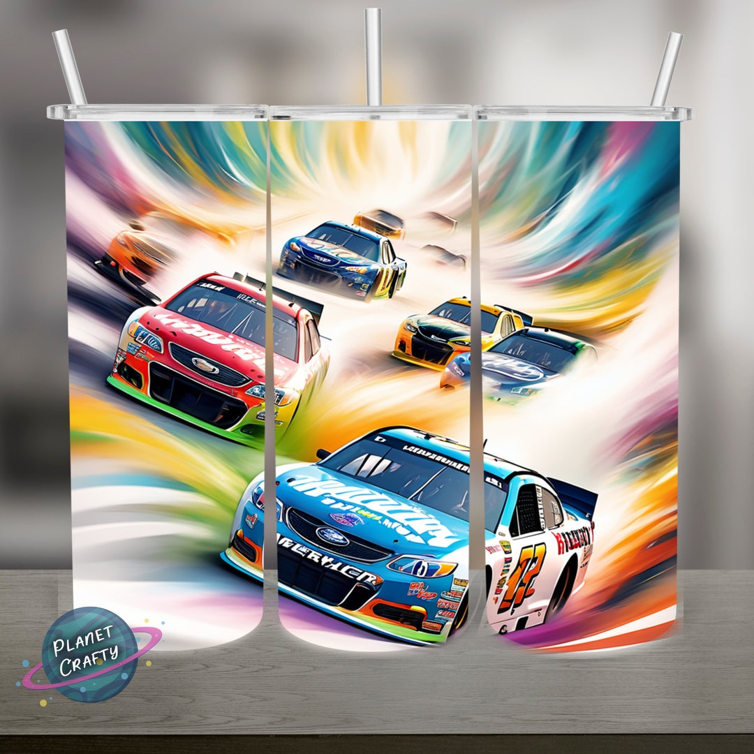 Racing Design, Artistic Nascar Inspired Design, 20oz Skinny Tumbler ...