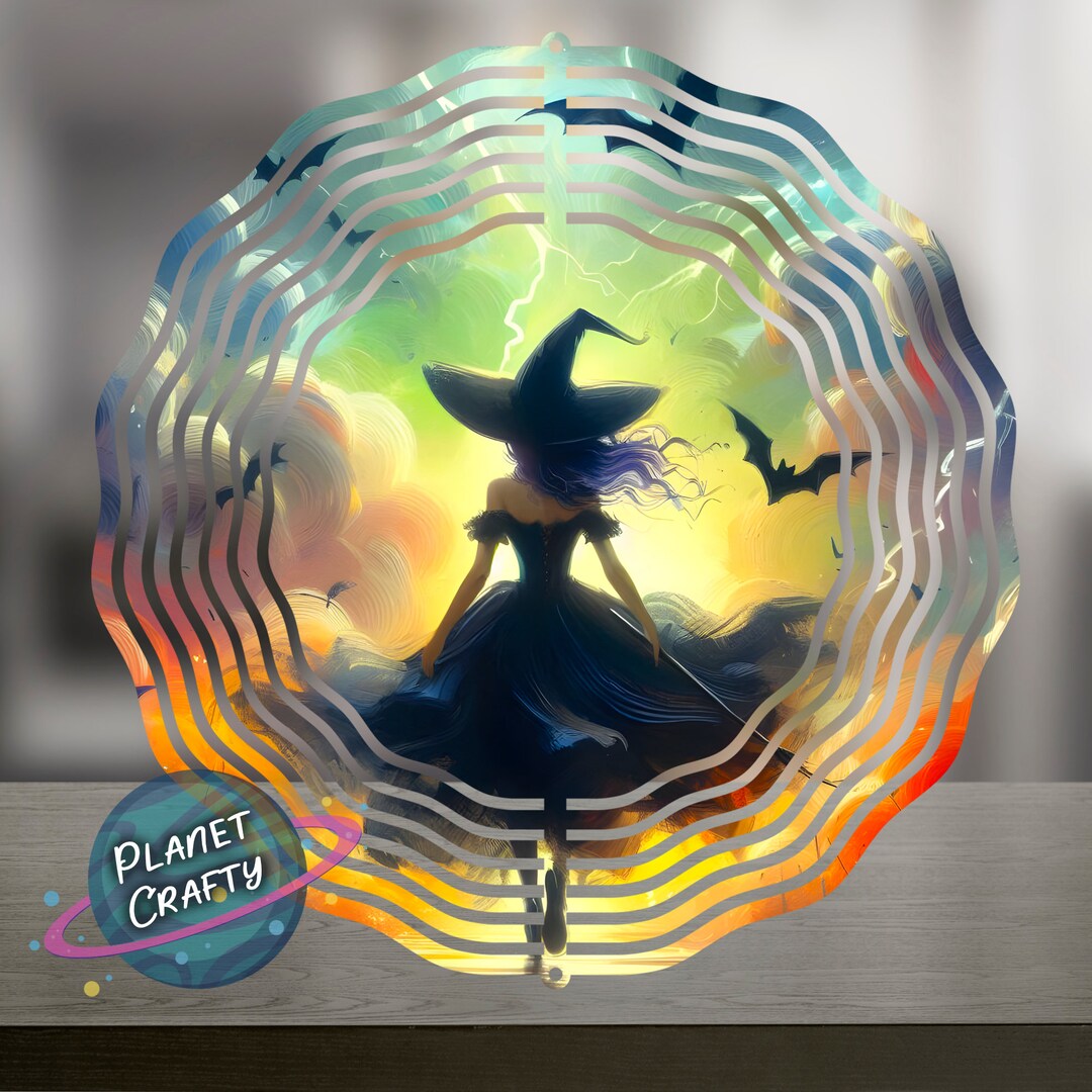 Halloween, Spooky Witch Design, Wind Spinner PNG Design, Digital ...