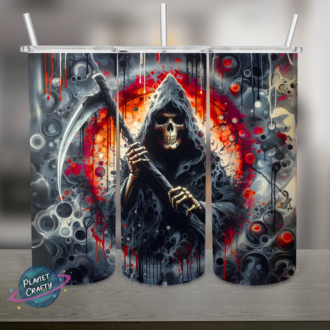 Grim Reaper PNG Design, 20oz Skinny Tumbler Wrap, Digital Download - Etsy