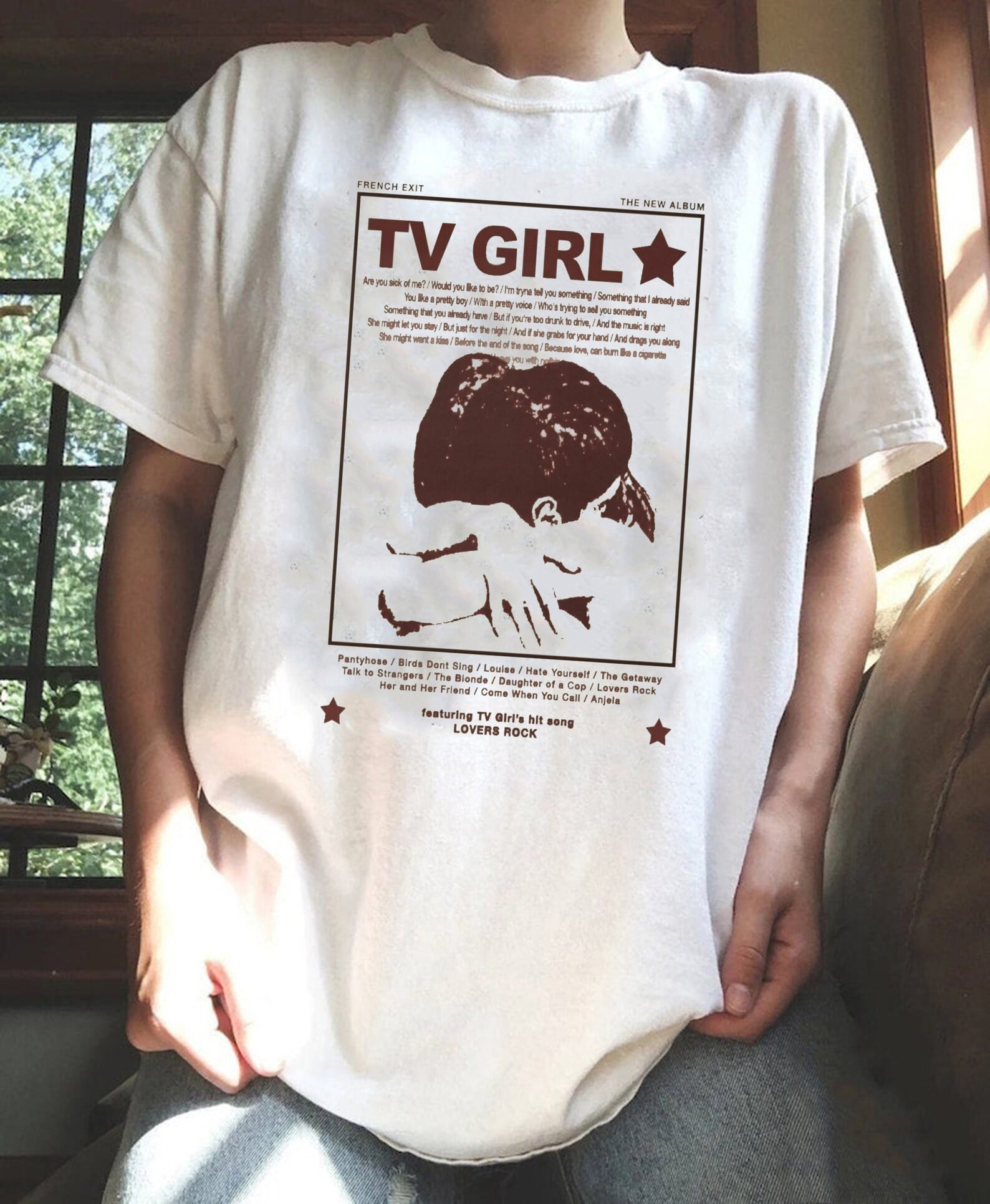 T.v Girl T-shirt, T.v Girl French Exit Album Poster Merch, Lovers Rock ...