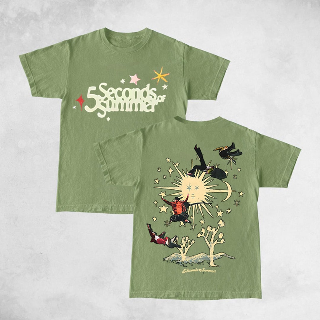 5SOS Double Side Shirt, 5SOS Shirt, 5SOS Starry Night Shirt, 5SOS Merch ...