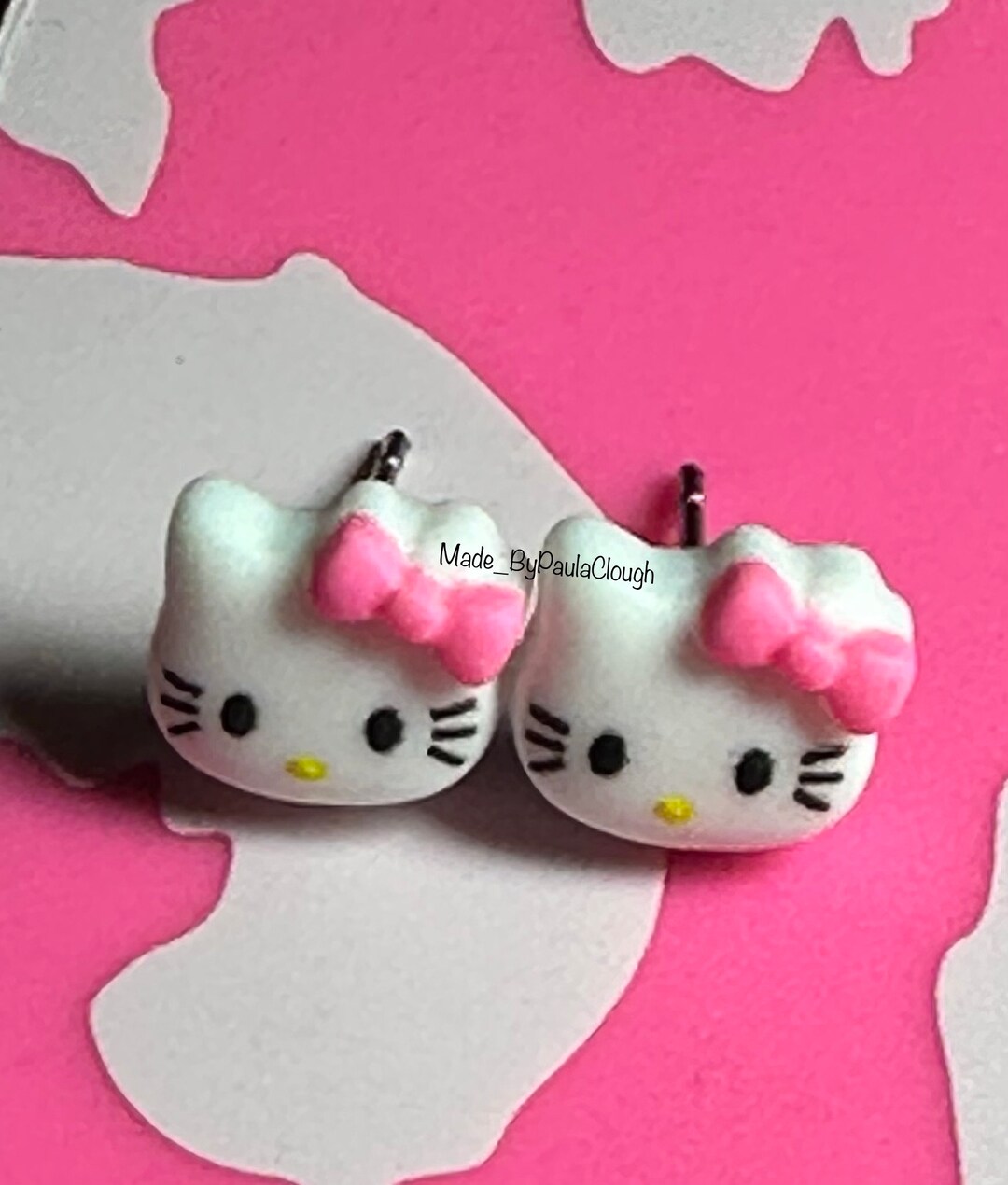 Cute Kitty Stud Earringshello Kitty Inspiredsanrio - Etsy