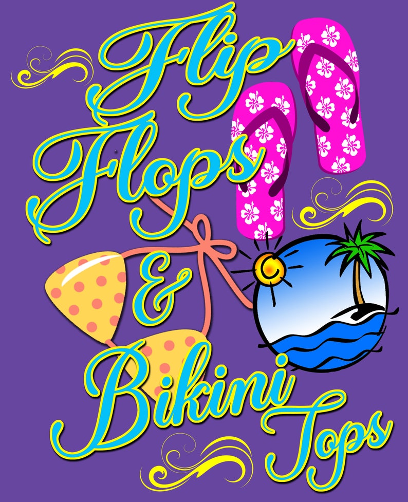 Flip Flops and Bikini Tops Ladies Tank Top soft Flowy Beach - Etsy