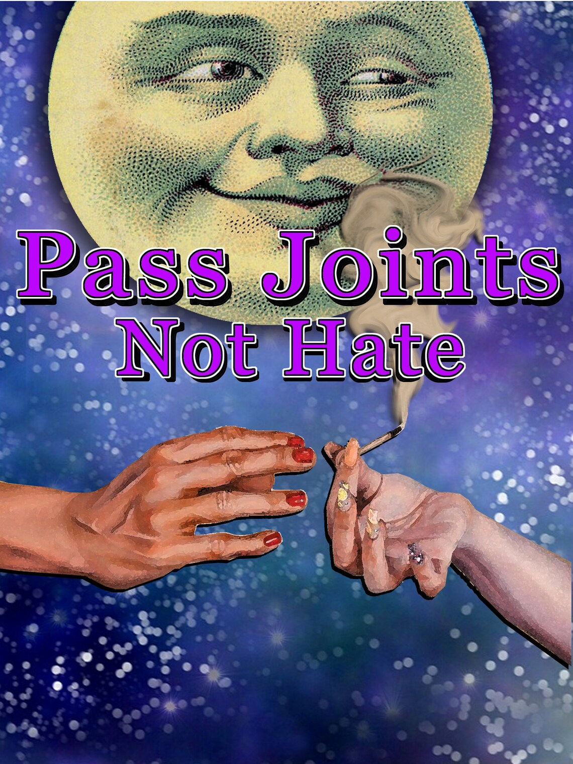 Pass Joints Not Hate Oversized Tshirt, Self Awareness Shirt, Confidence ...