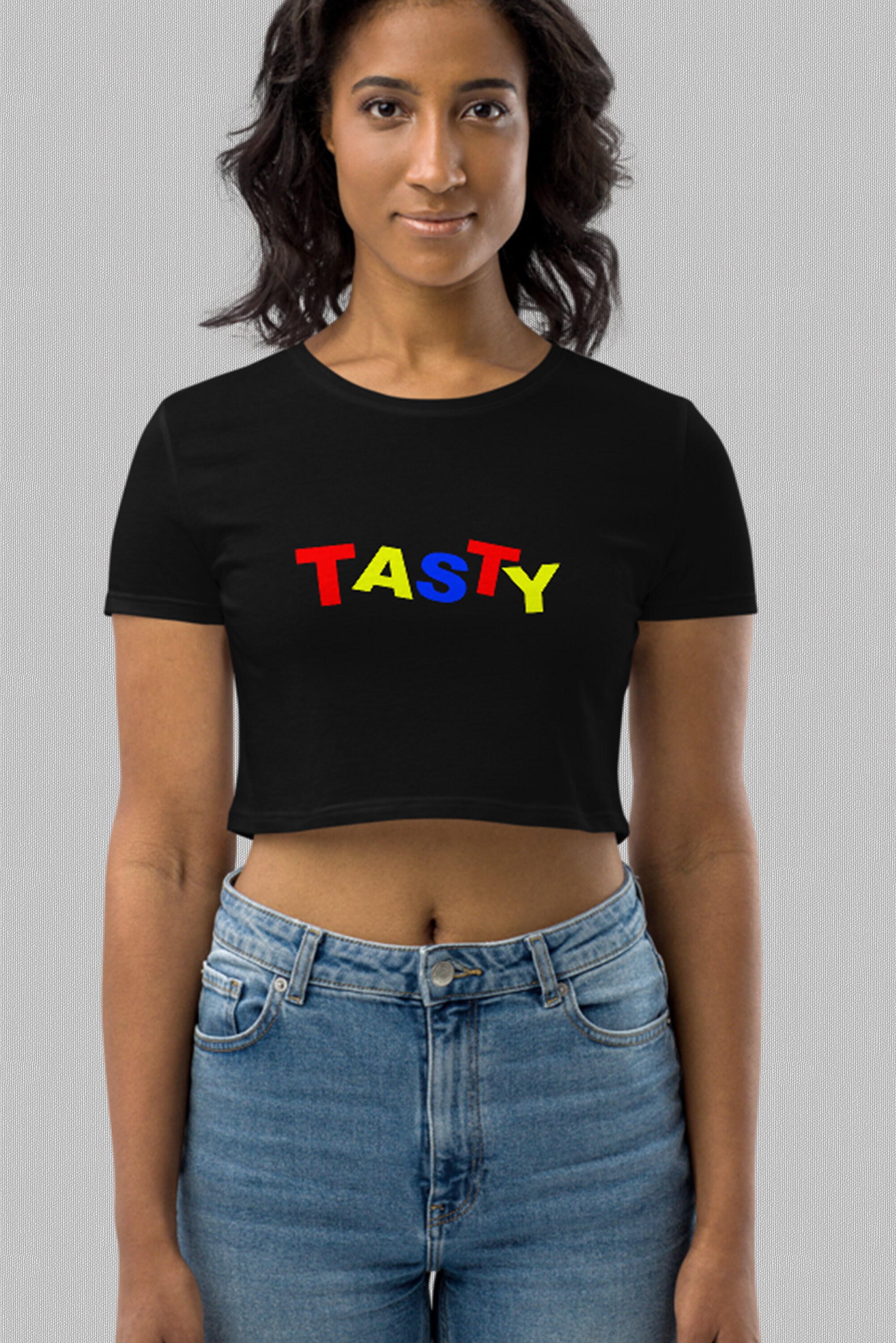 Organic Crop Top Tasty Graphic, Summer Tops, Festival Crop Tops, Tops ...