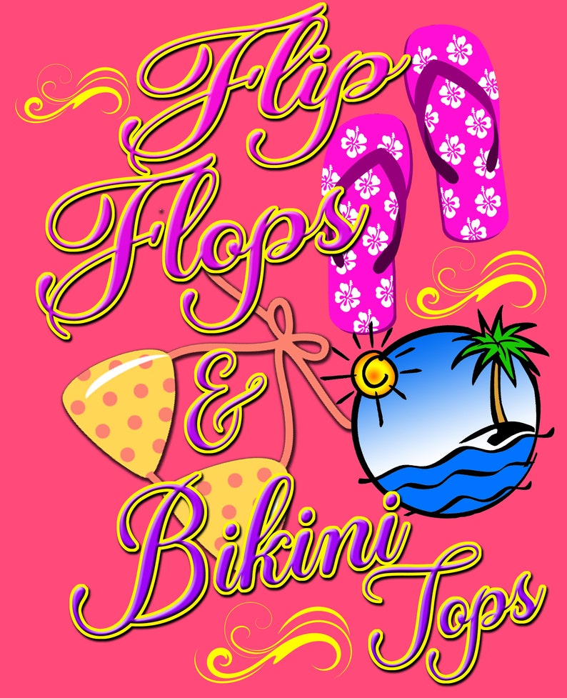 Womens Racerback Tank Flip Flops Bikini Tops Ladies Tank Top girl Trip ...