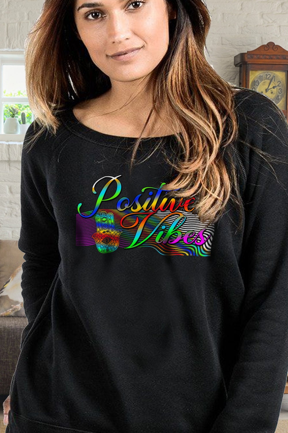 Positive Vibes Womens Sweatshirt /trendy Sayings/graphic Tshirt ...