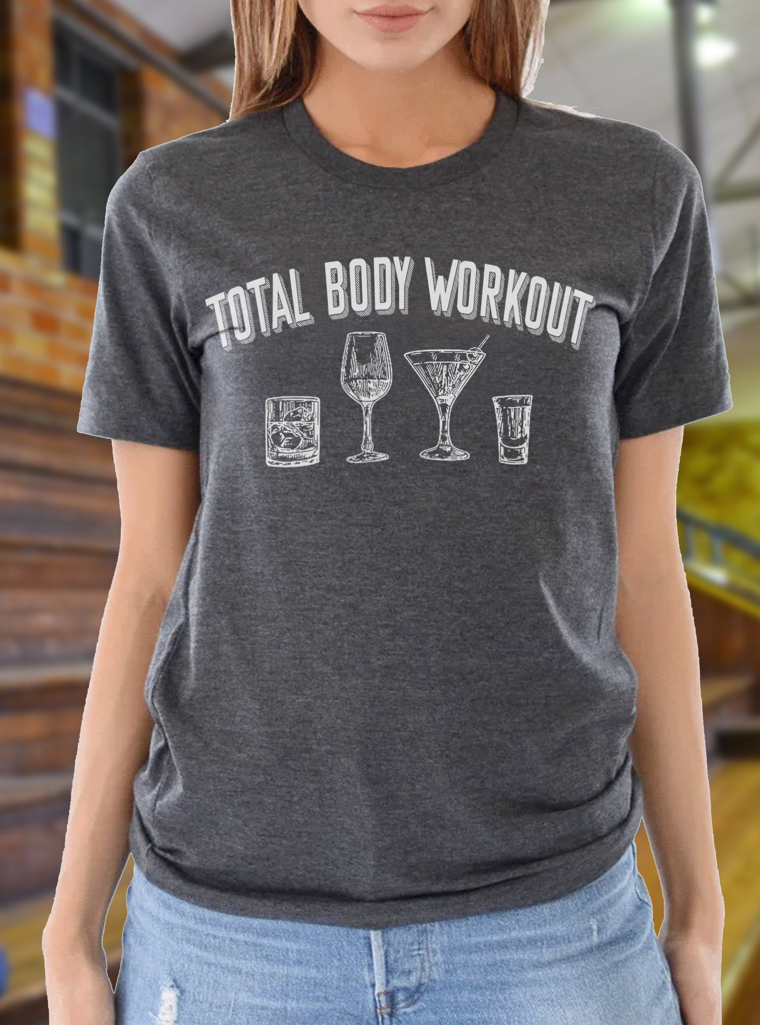 Total Body Workout Graphic Tees funny Exercise Statement - Etsy