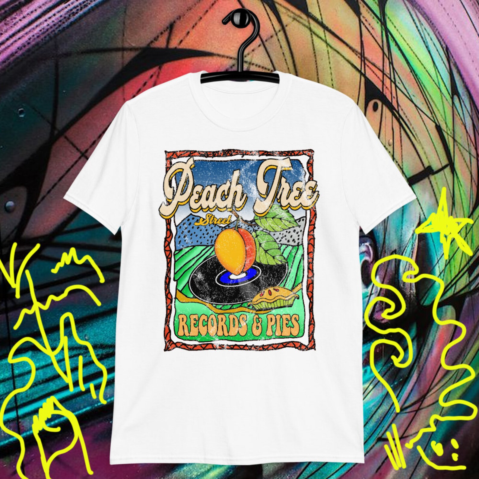 Georgia Tshirt, Peach Tree T Shirt, Oversized T Shirt, Grunge Aesthetic ...