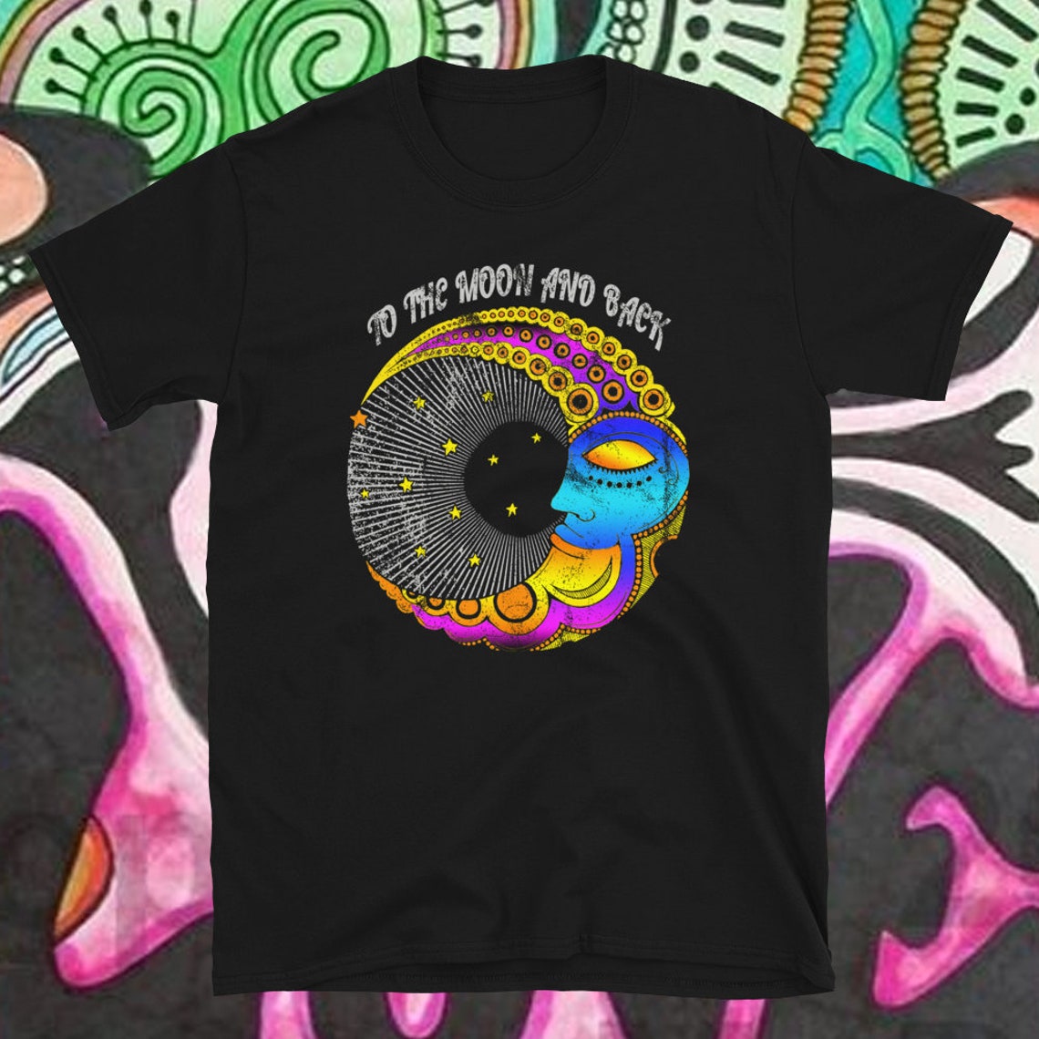 To the Moon and Back Oversized Tshirt Hippy Clothes Boho - Etsy