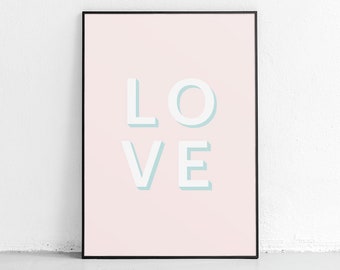 Pink poster | Etsy