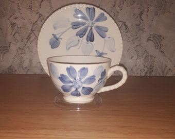 Blue Ridge Pottery Cup & Saucer | Etsy