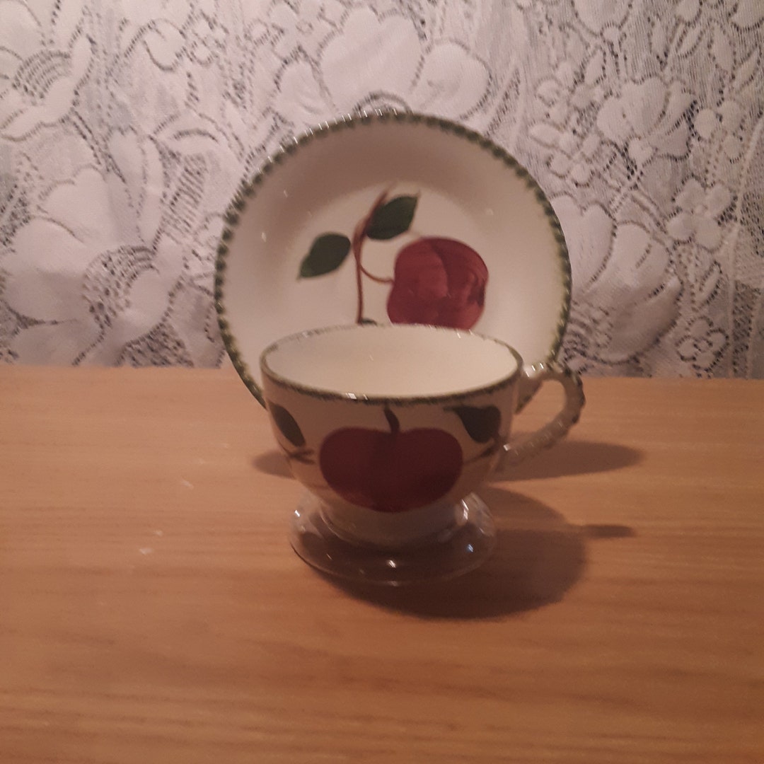 Blue Ridge Pottery Cup & Saucer - Etsy