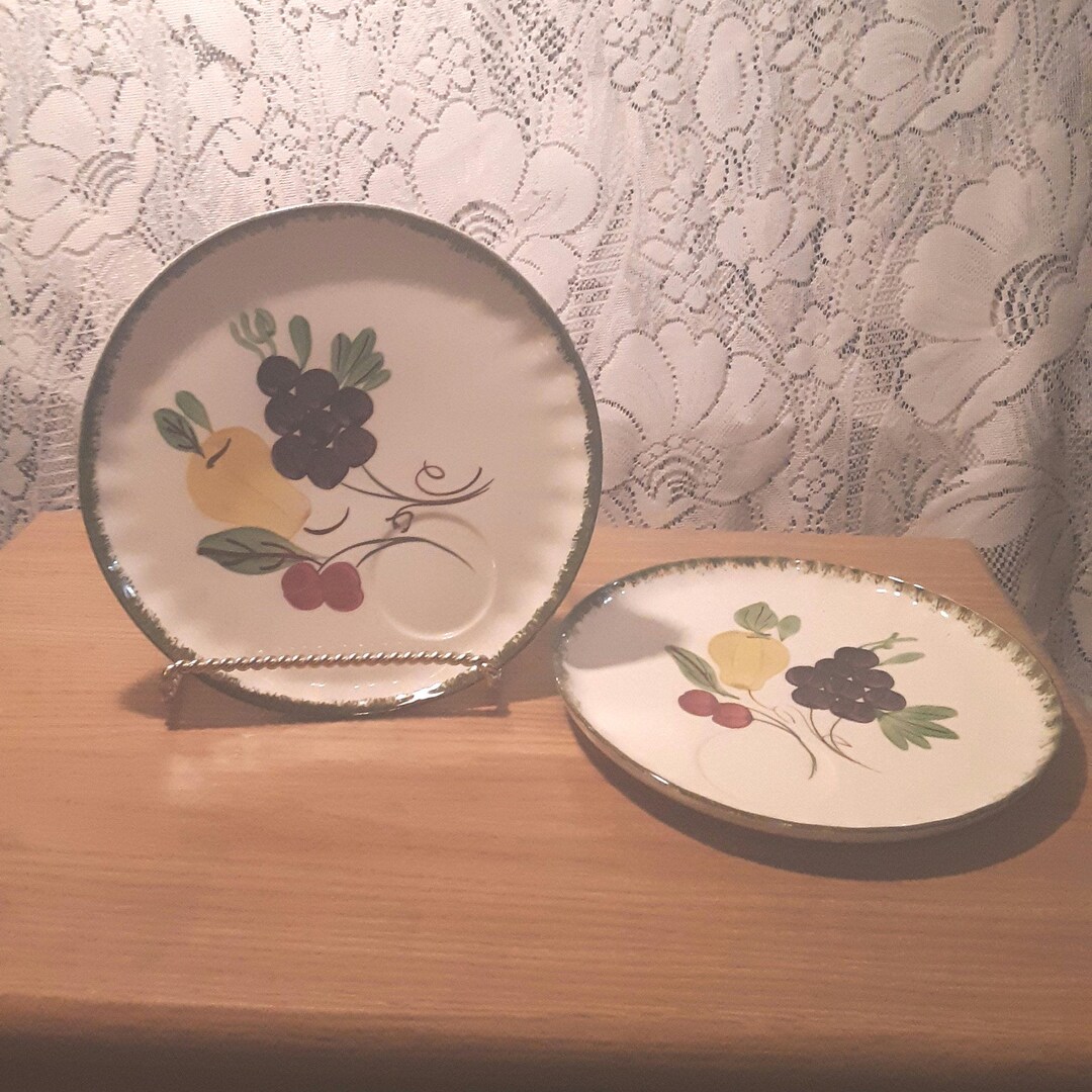 2 Blue Ridge Pottery Plates - Etsy