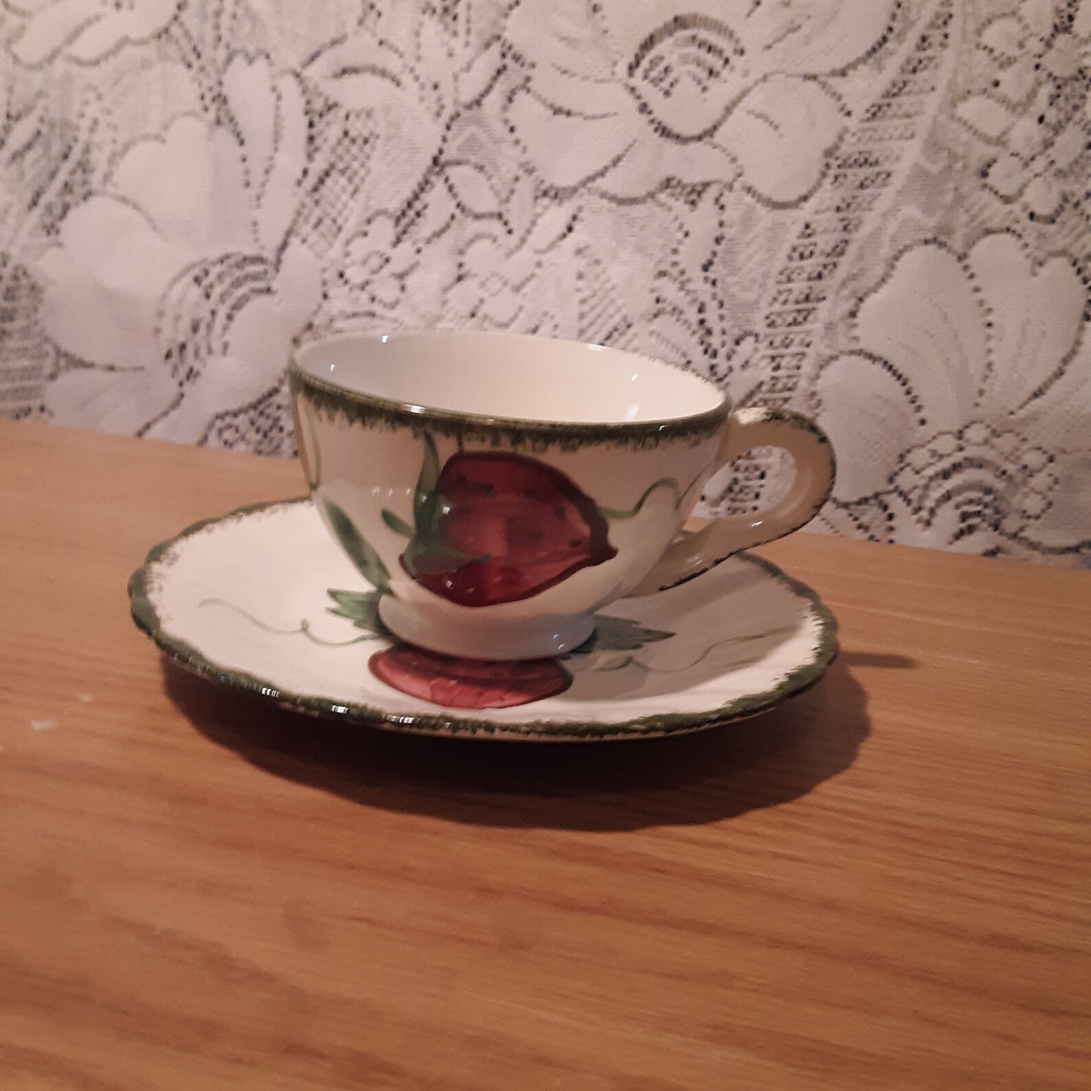 Blue Ridge Pottery Cup & Saucer - Etsy