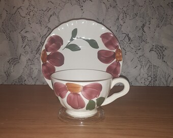 Blue Ridge Pottery Cup & Saucer | Etsy