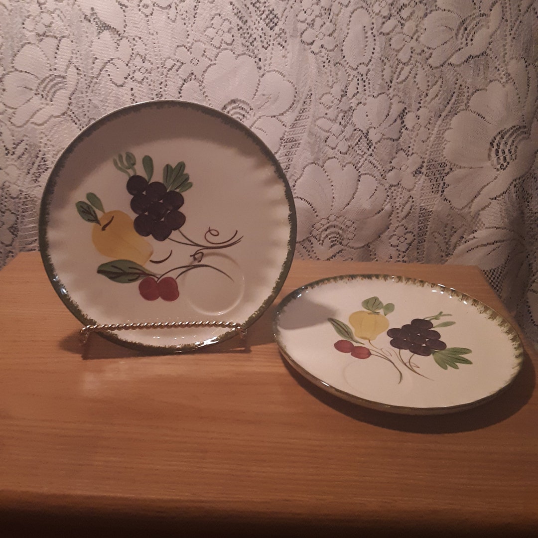 2 Blue Ridge Pottery Plates - Etsy