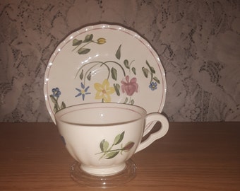 Blue Ridge Pottery Cup & Saucer | Etsy