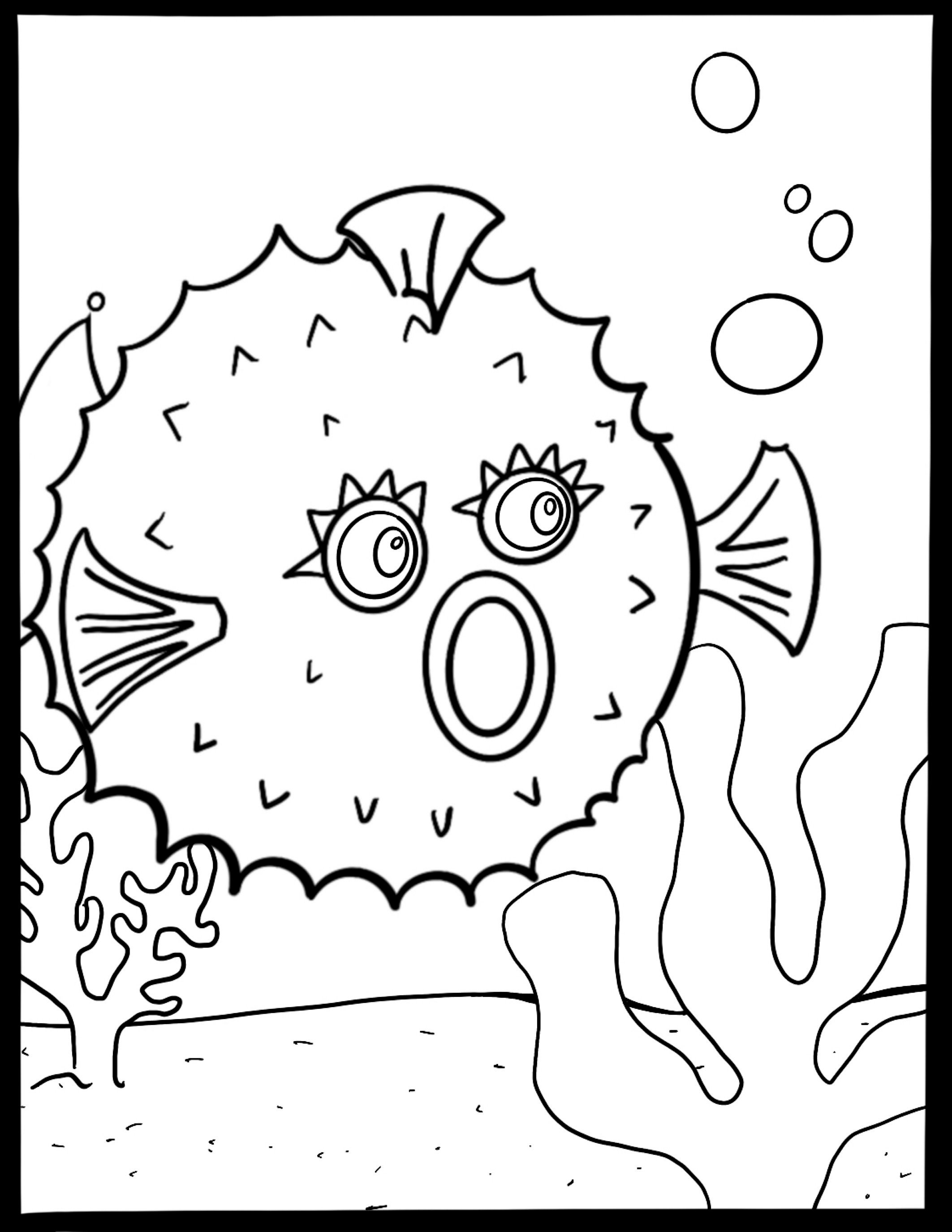 10 Simple Underwater Coloring Pages for Kids Underwater Coloring Pages ...