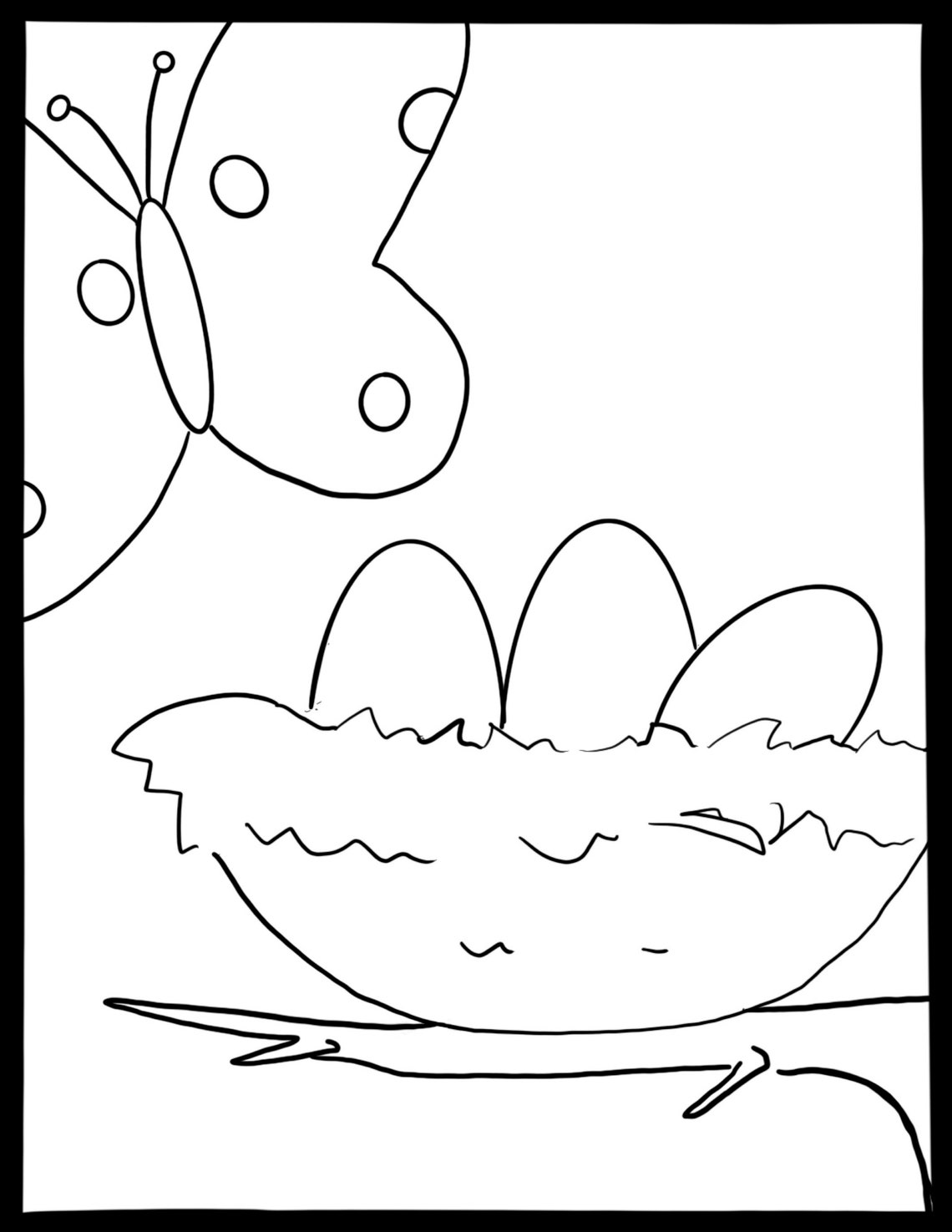 10 Simple Spring Coloring Pages for Kids - Spring Coloring Pages ...