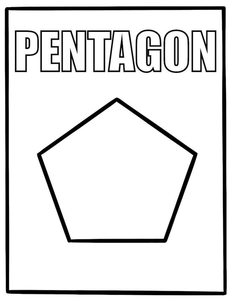 7 Basic Shape Learning Coloring Page Downloads for Kids - Etsy