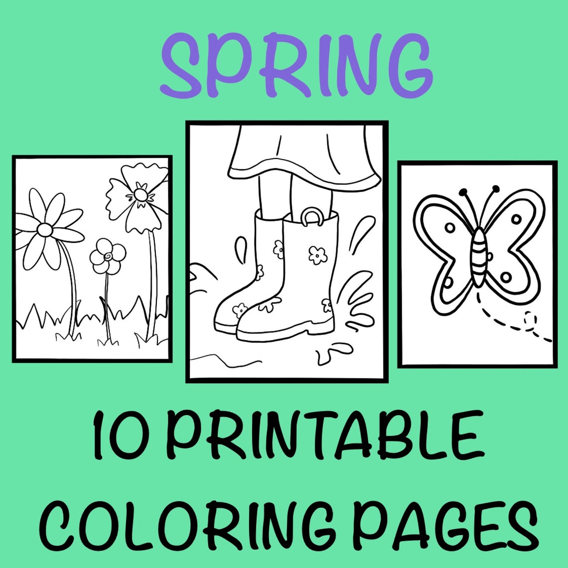 10 Simple Spring Coloring Pages for Kids - Spring Coloring Pages ...