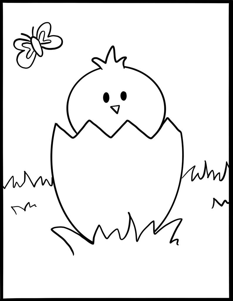 10 Simple Spring Coloring Pages for Kids - Spring Coloring Pages ...