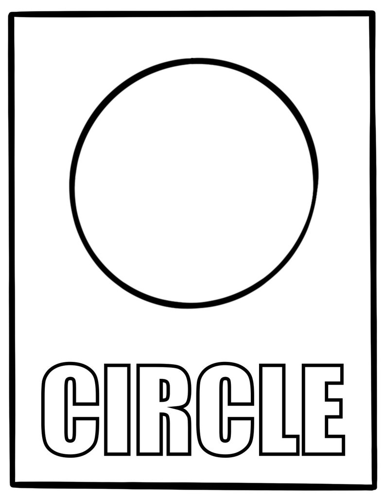 7 Basic Shape Learning Coloring Page Downloads for Kids - Etsy