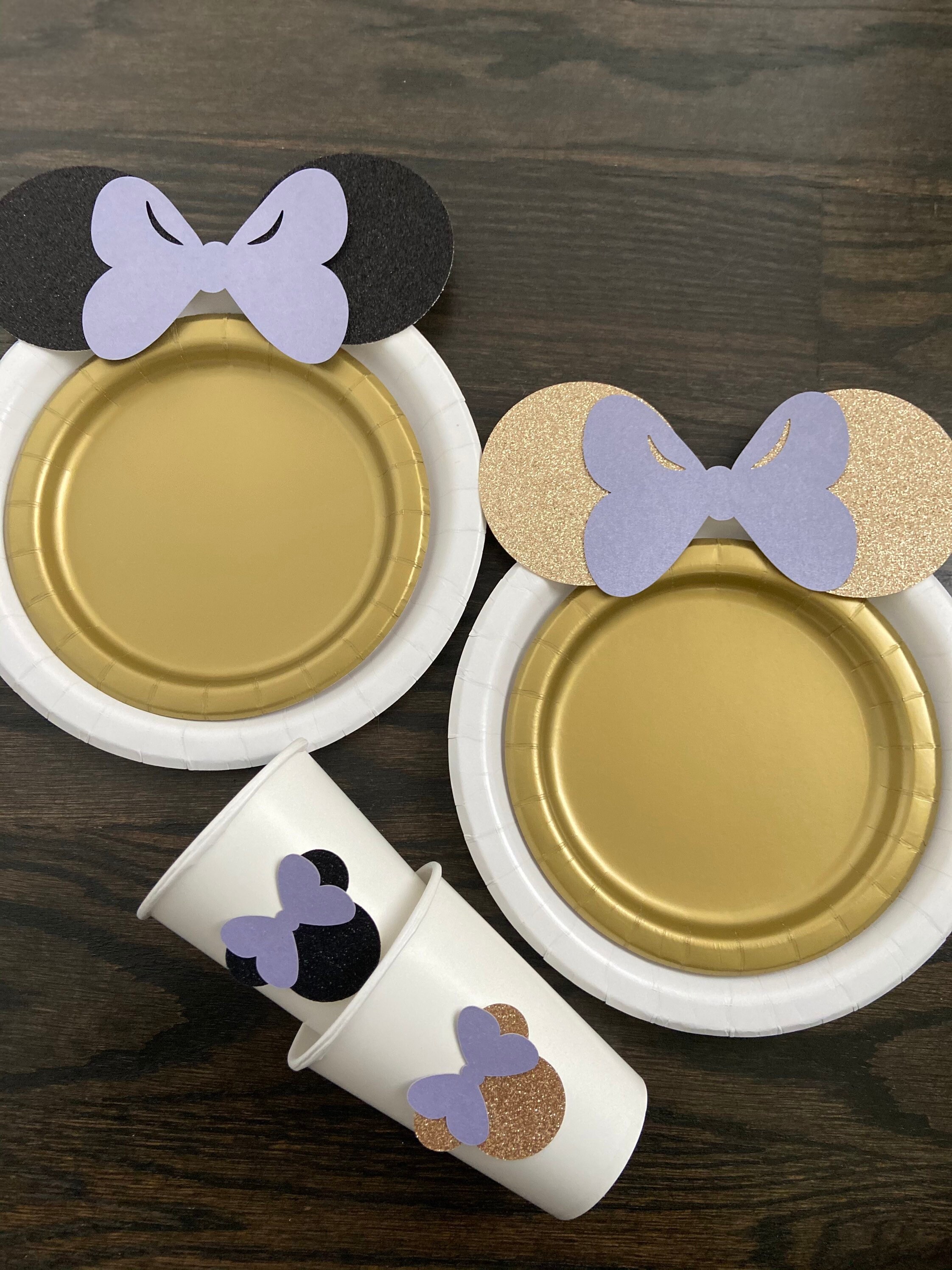 10 LAVENDER Minnie Mouse Birthday Table Set Decor Plates - Etsy