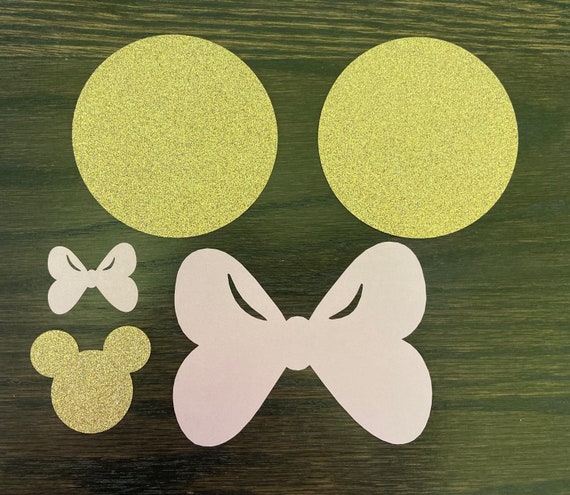 Minnie Die Cuts Pink Gold Glitter Minnie Mouse Birthday Cut - Etsy