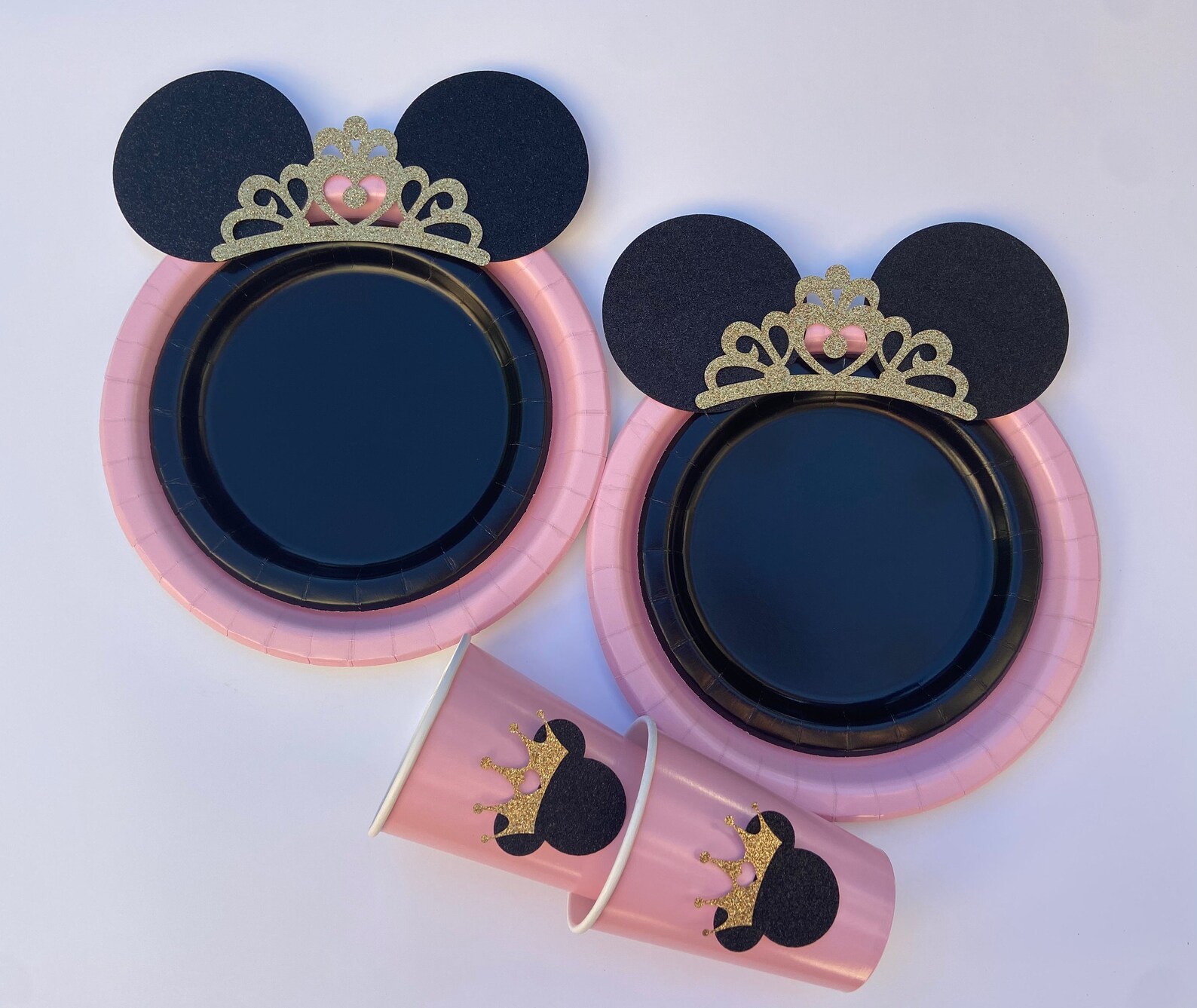 Princess Crown Minnie Mouse Royal Birthday Table Set Plates - Etsy